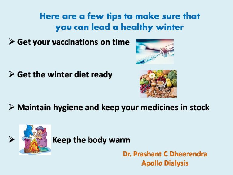 Tips to make sure a dialysis patient is ready for winters - Health Vision